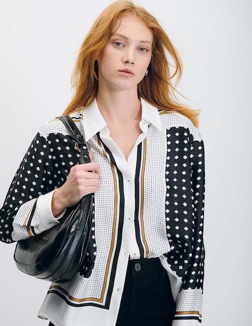 Blusa camisera Julio manga larga para mujer 1