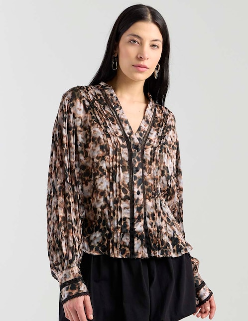 Blusa Guess manga larga para mujer 1