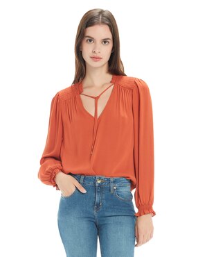 Blusa casual Julio manga larga para mujer