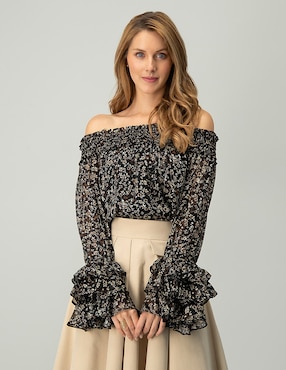 Blusa Ivonne manga larga para mujer