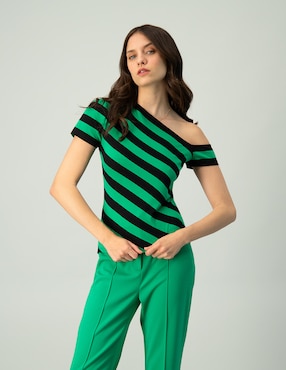 Blusa ivonne "manga" corta "para mujer"