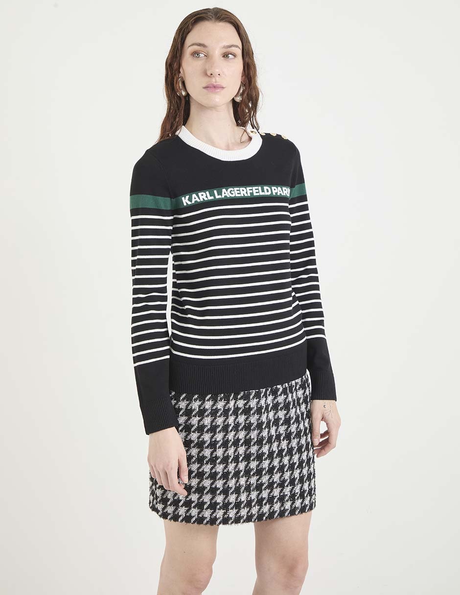 Suéter Karl Lagerfeld Paris cuello redondo para mujer
